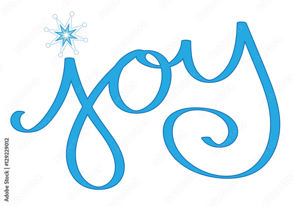 Joy Snowflake Stock Vector | Adobe Stock