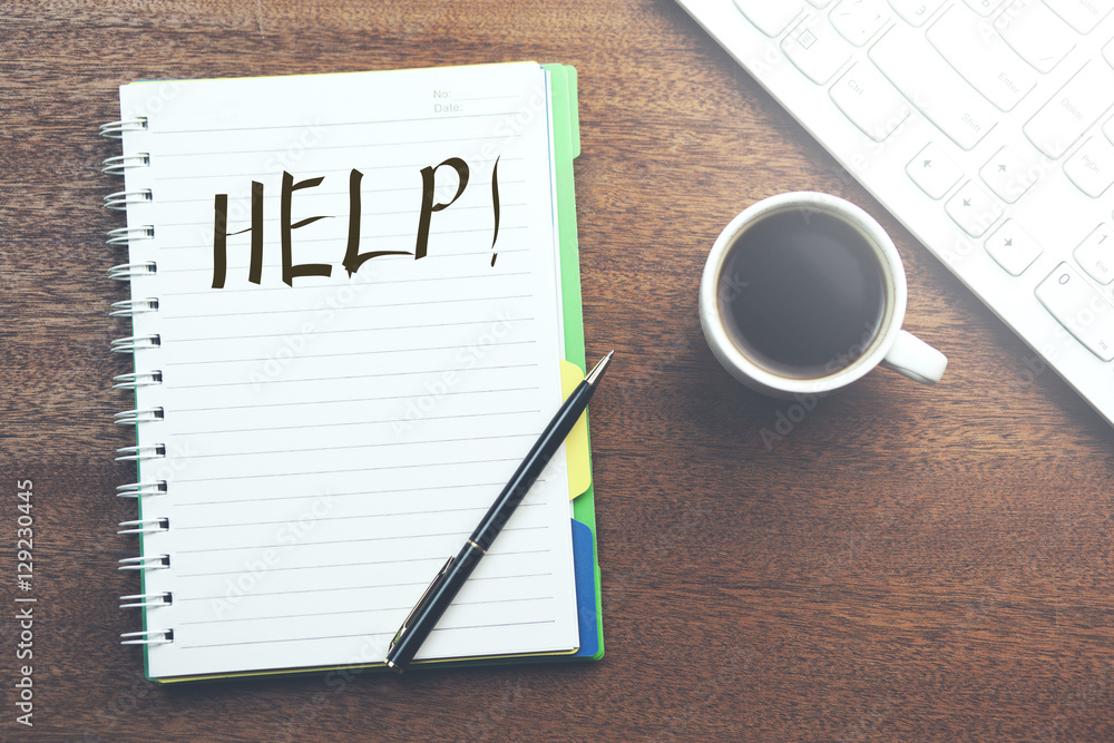 help word on table and keyboard Stock Photo | Adobe Stock