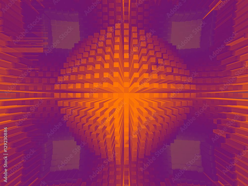 This is an intense spatial abstract emphasizing depth and dimension ...