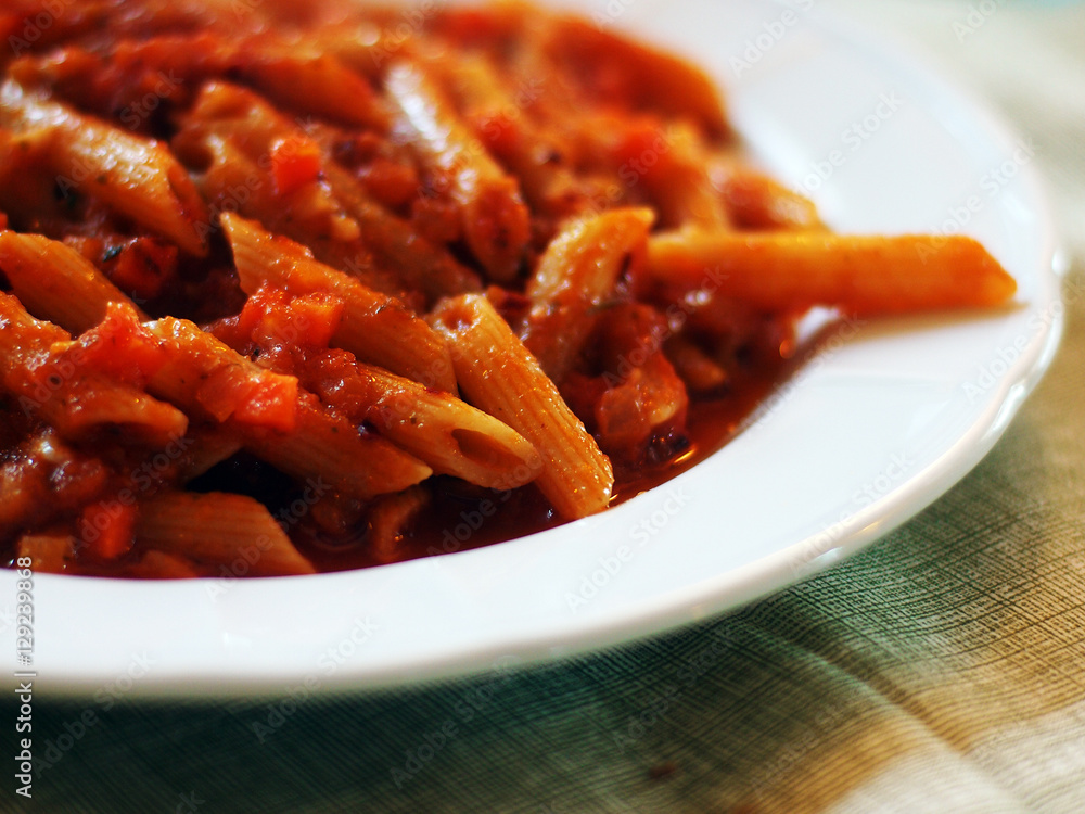 Italian food - Penne al'arrabbiata (Angry Pens), a classic italian ...