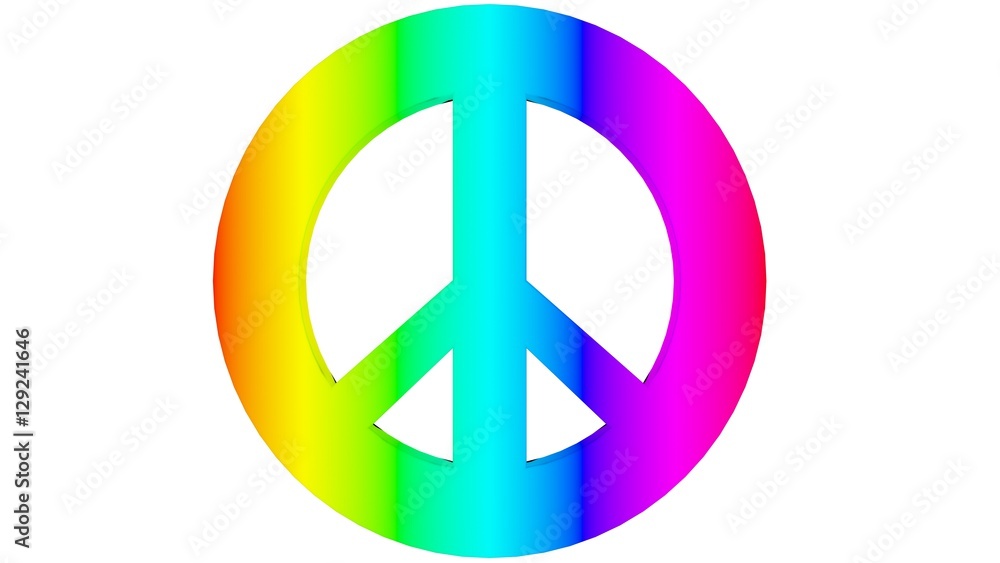 Rainbow Peace Signs