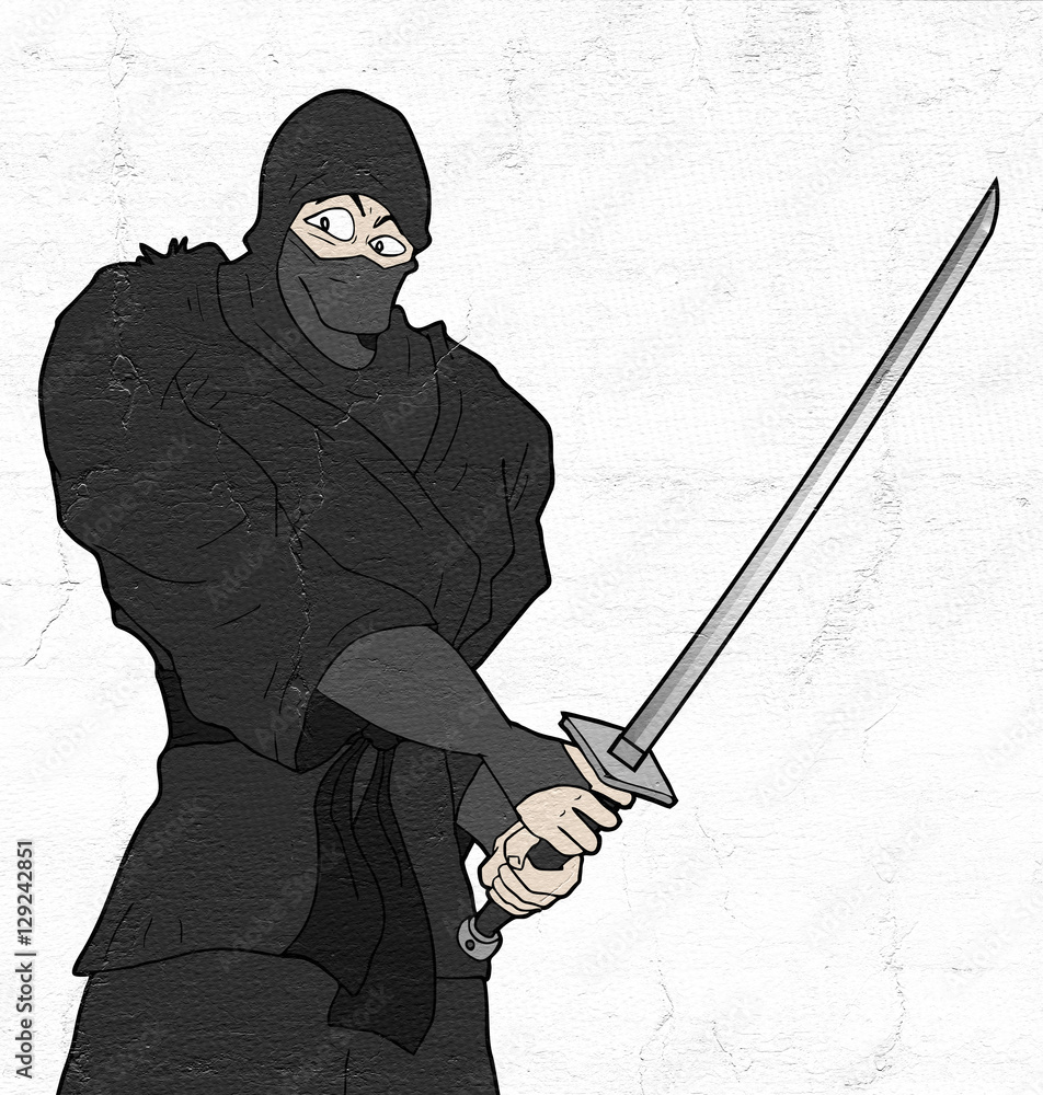 strong ninja Stock-Illustration | Adobe Stock