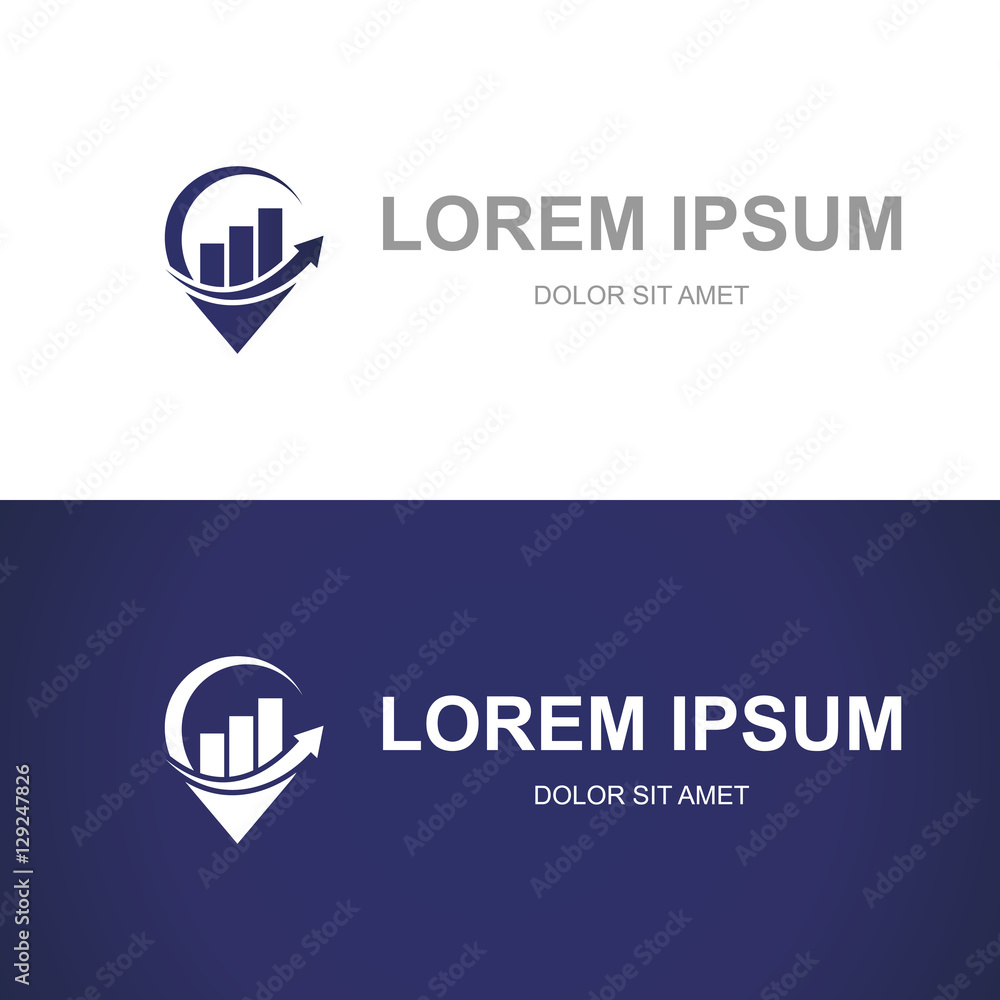 position grapic finance logo Stock Vector | Adobe Stock