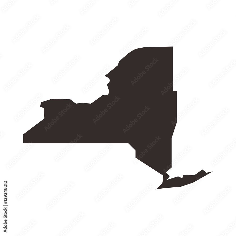 NY map. new york outline. Stock Vector | Adobe Stock