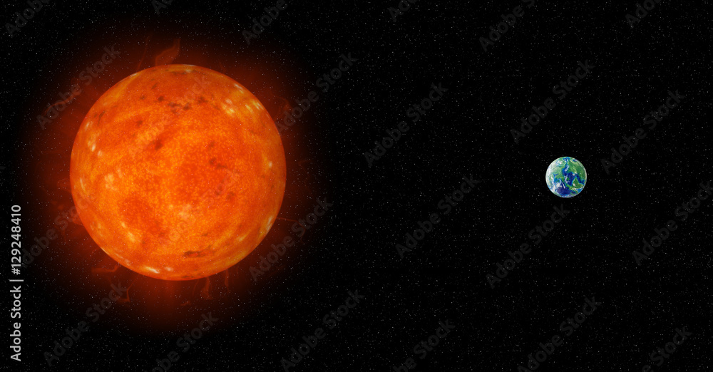 Earth and the Sun Stock Photo | Adobe Stock