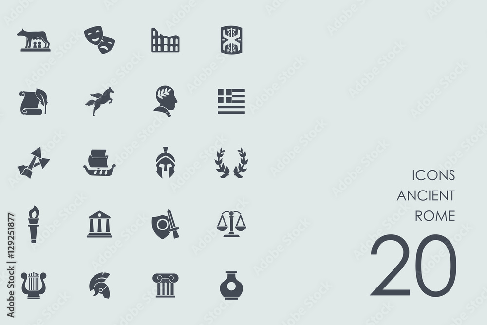 Set of Ancient Rome icons Stock Vector | Adobe Stock