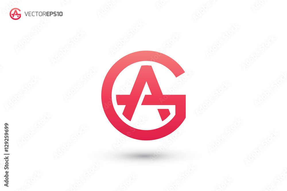 GA Logo or AG Logo Stock Vector | Adobe Stock