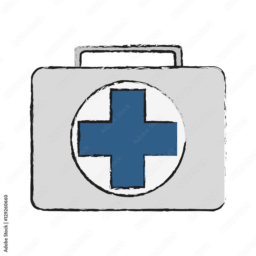 Medical kit icon. Medical health care hospital and emergency theme ...