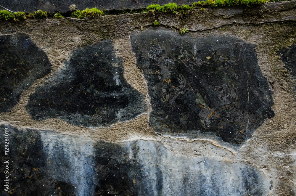 black wet granite tiles with water drops / pile of granite texture ...