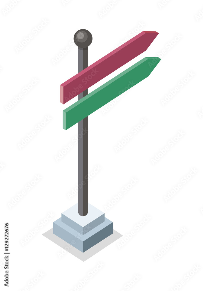 Arrow Road Sign Vector Illustration. Stock Vector | Adobe Stock