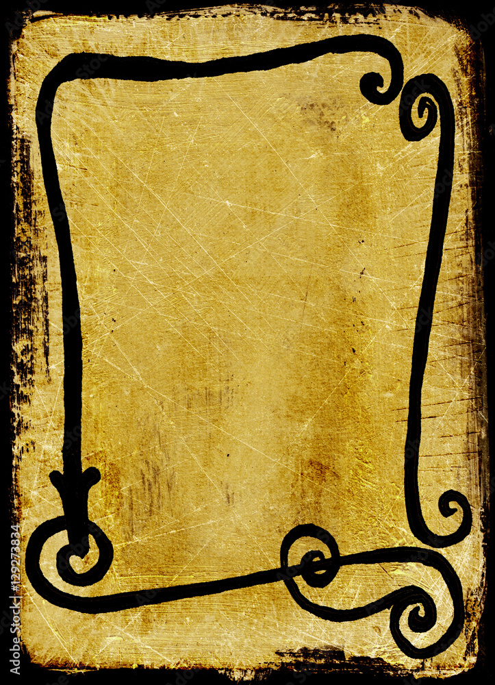 Hand drawn whimsical storybook border. Stock Photo | Adobe Stock