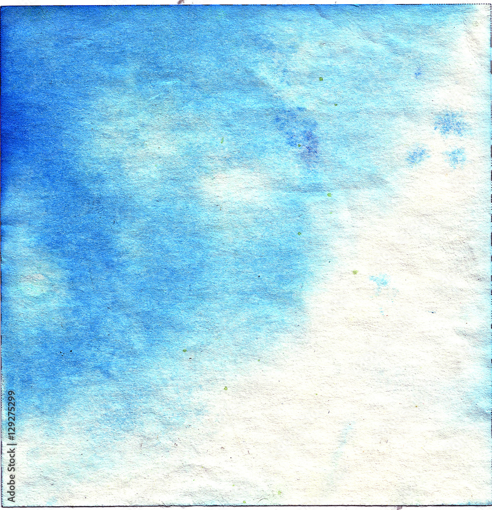 Blue watercolor paper background. Water color paper back drop. Texture ...