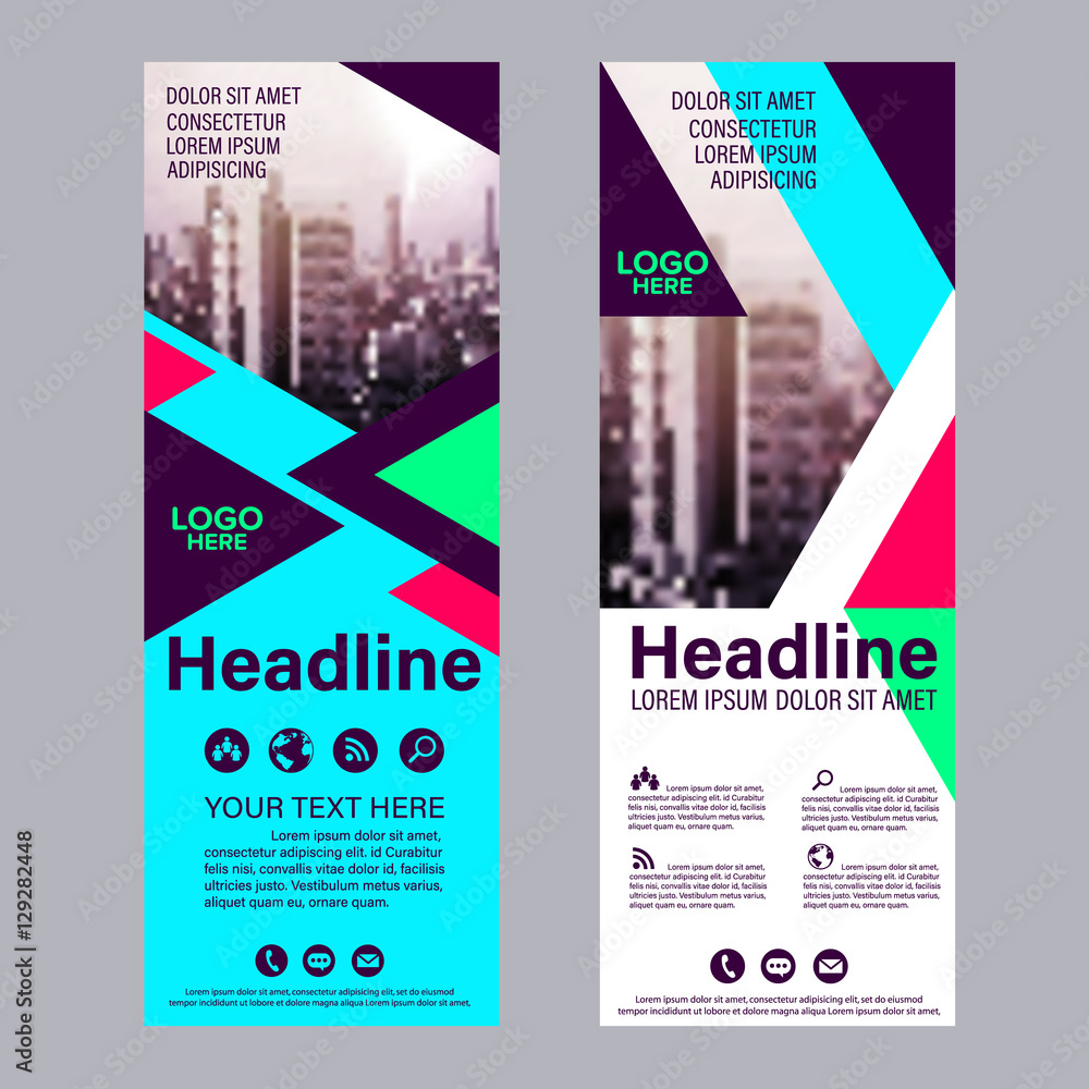 Modern Roll up layout template. flag flyer banner backdrop design ...