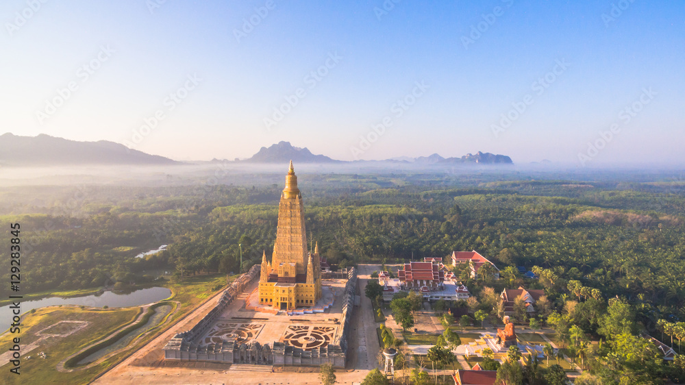 the highest pagoda in the world.pagoda has gold color..the temple and ...
