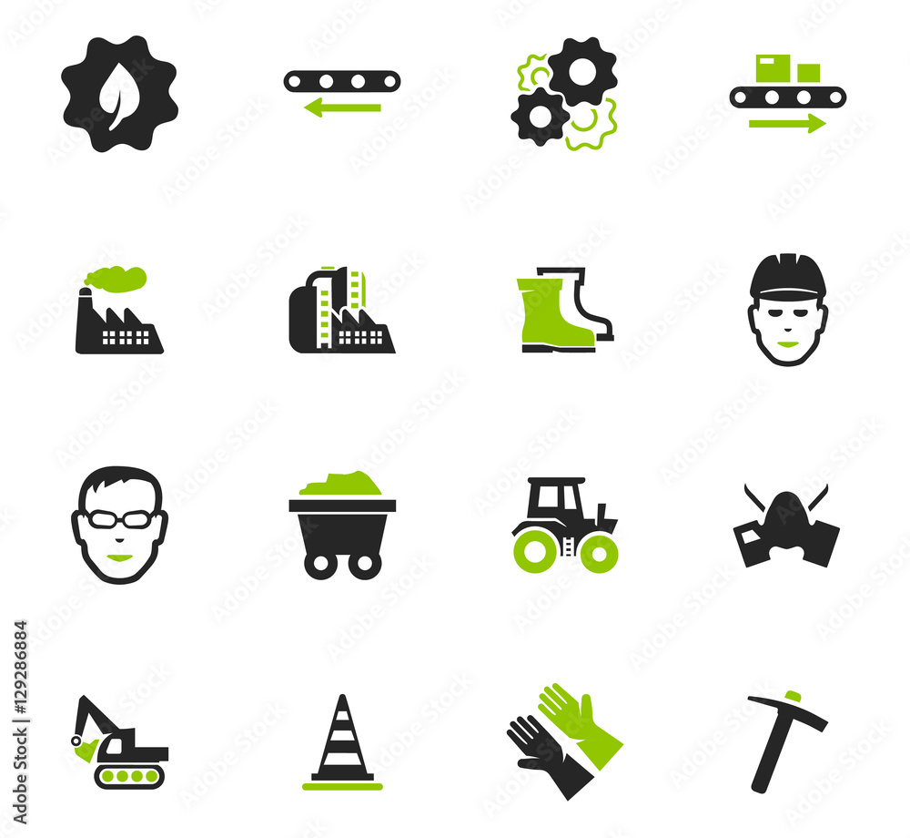 Industrial icons set Stock Vector | Adobe Stock