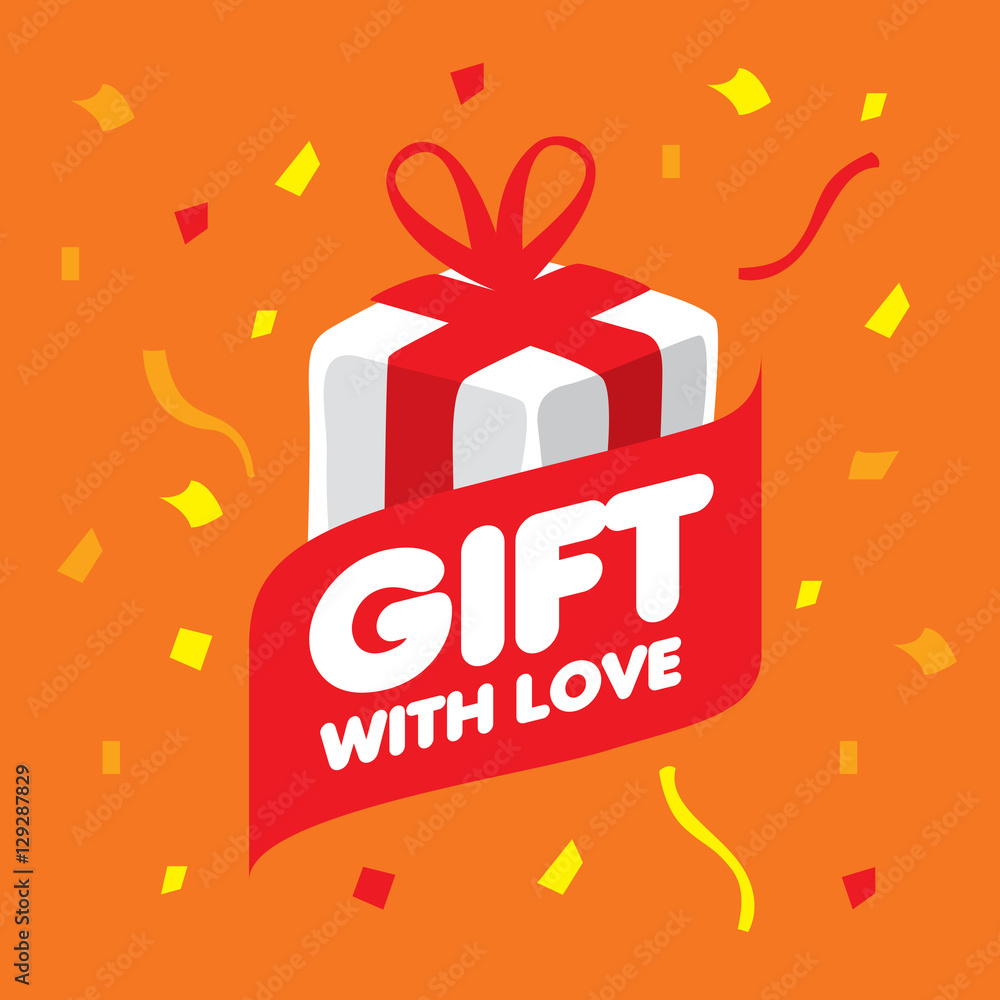 vector logo gift Stock Vector | Adobe Stock