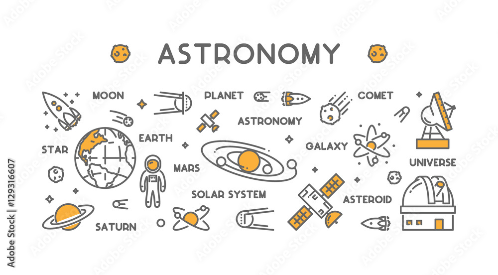 Vector line web concept for astronomy Stock Vector | Adobe Stock Vector line web concept for astronomy Stock Vector | Adobe Stock