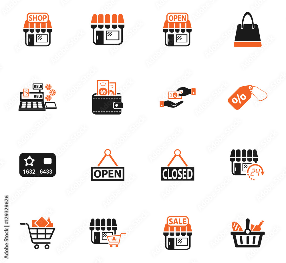 shop icon set Stock-Vektorgrafik | Adobe Stock