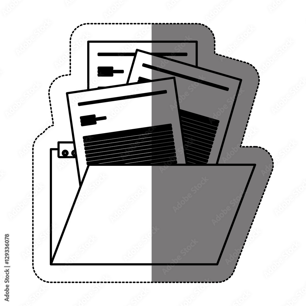 File icon. Folder document data archive and storage theme. Isolated design. Vector illustration ...