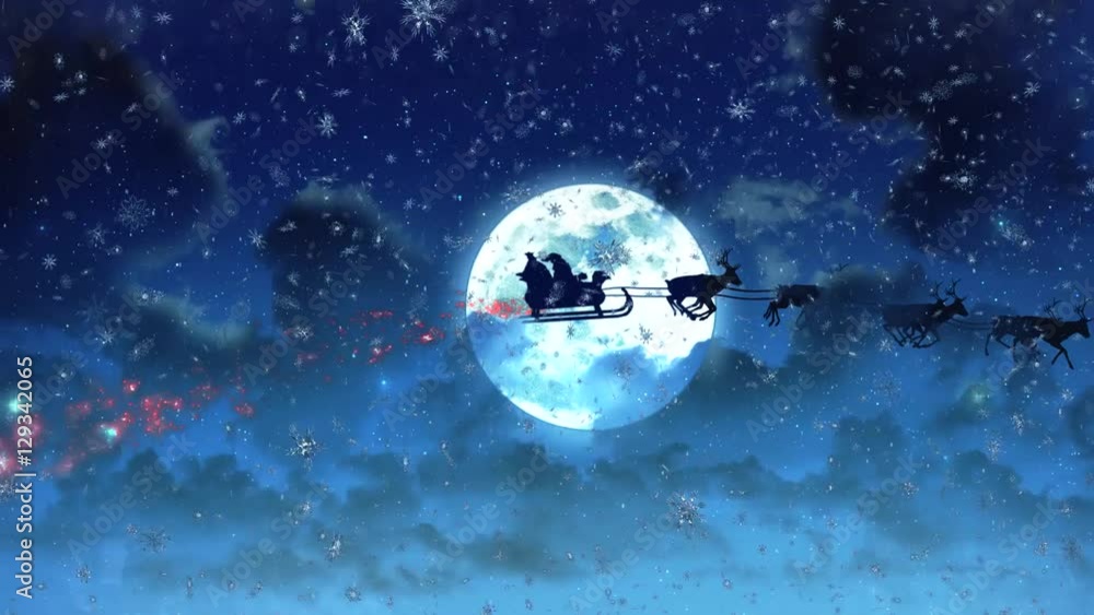 Santa Claus passing looped animation Stock Video | Adobe Stock