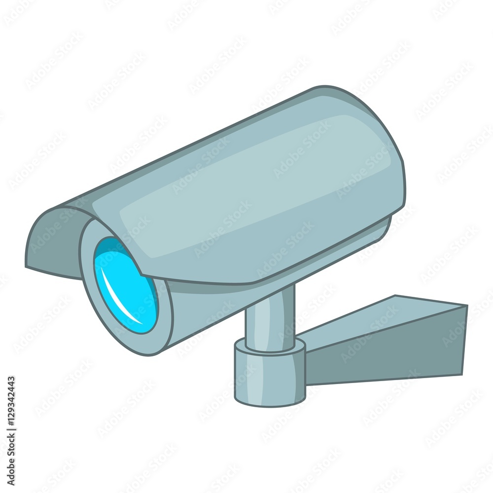 Surveillance camera icon. Cartoon illustration of surveillance camera ...