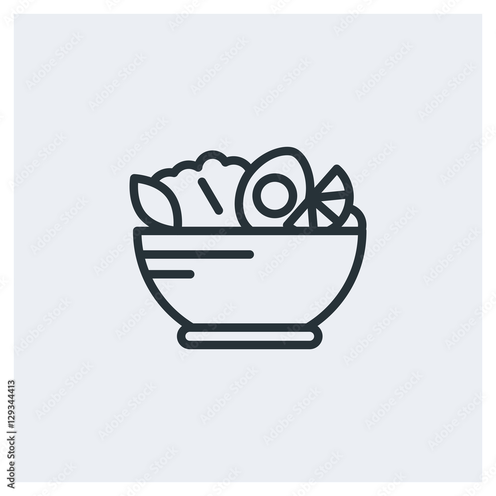 Salad icon Stock Vector | Adobe Stock