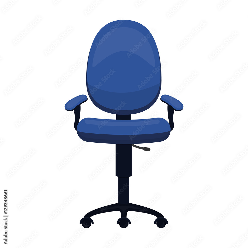 Office chair icon in cartoon style isolated on white background. Office ...