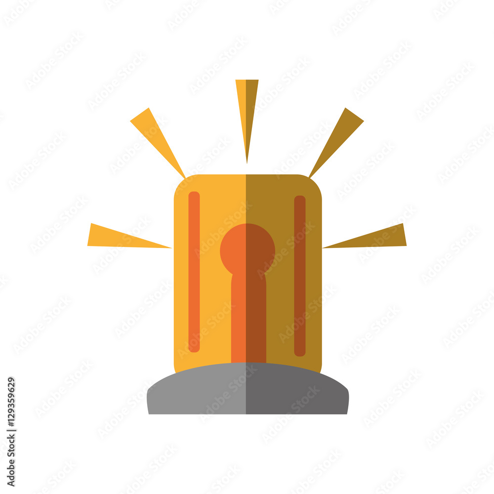 cartoon warning alarm alert security system shadow vector illustration ...