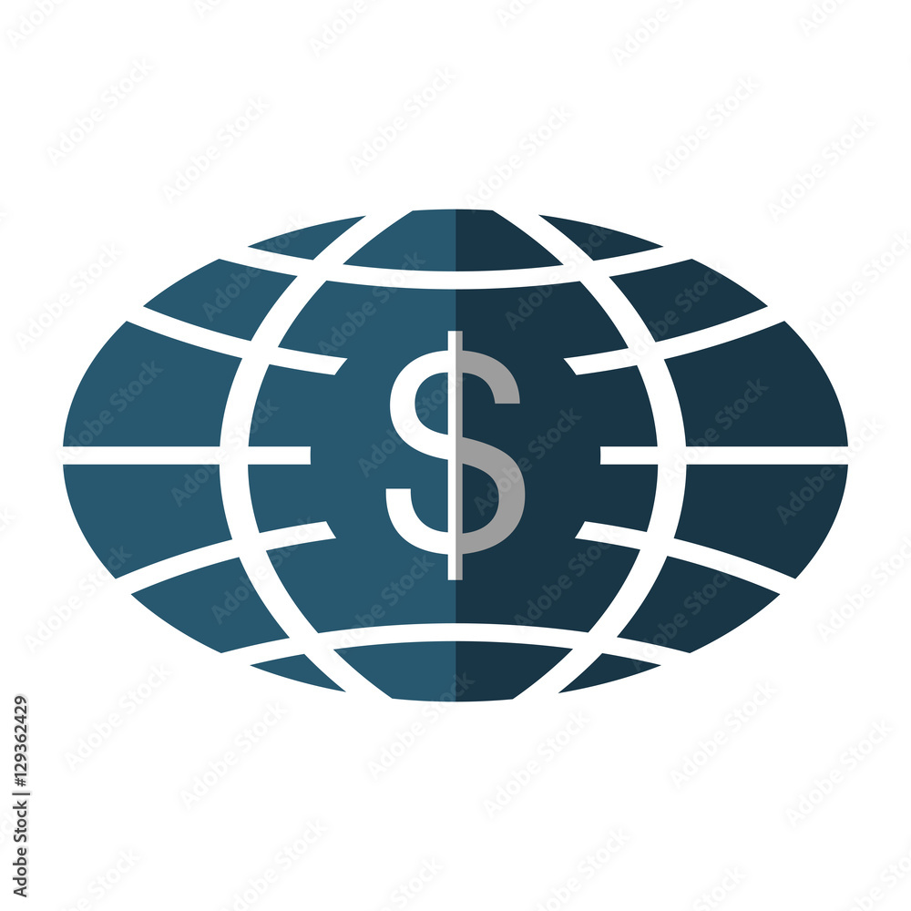 planet with money symbol vector illustration design Stock Vector ...