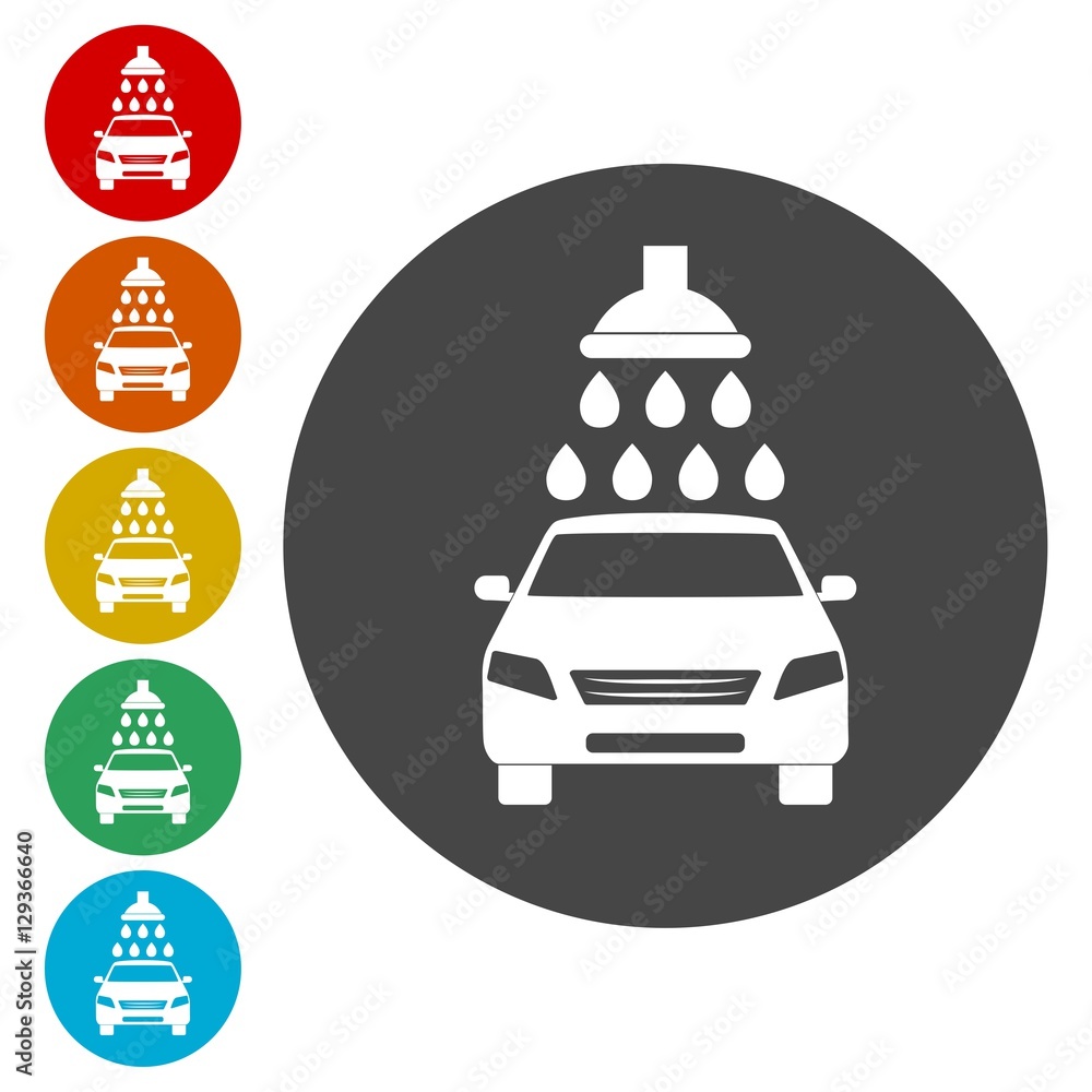 Car wash icon Stock Vector | Adobe Stock