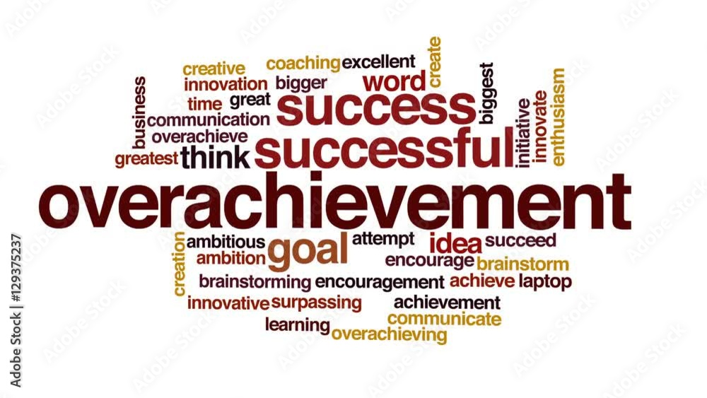 Overachievement animated word cloud. Stock Video | Adobe Stock