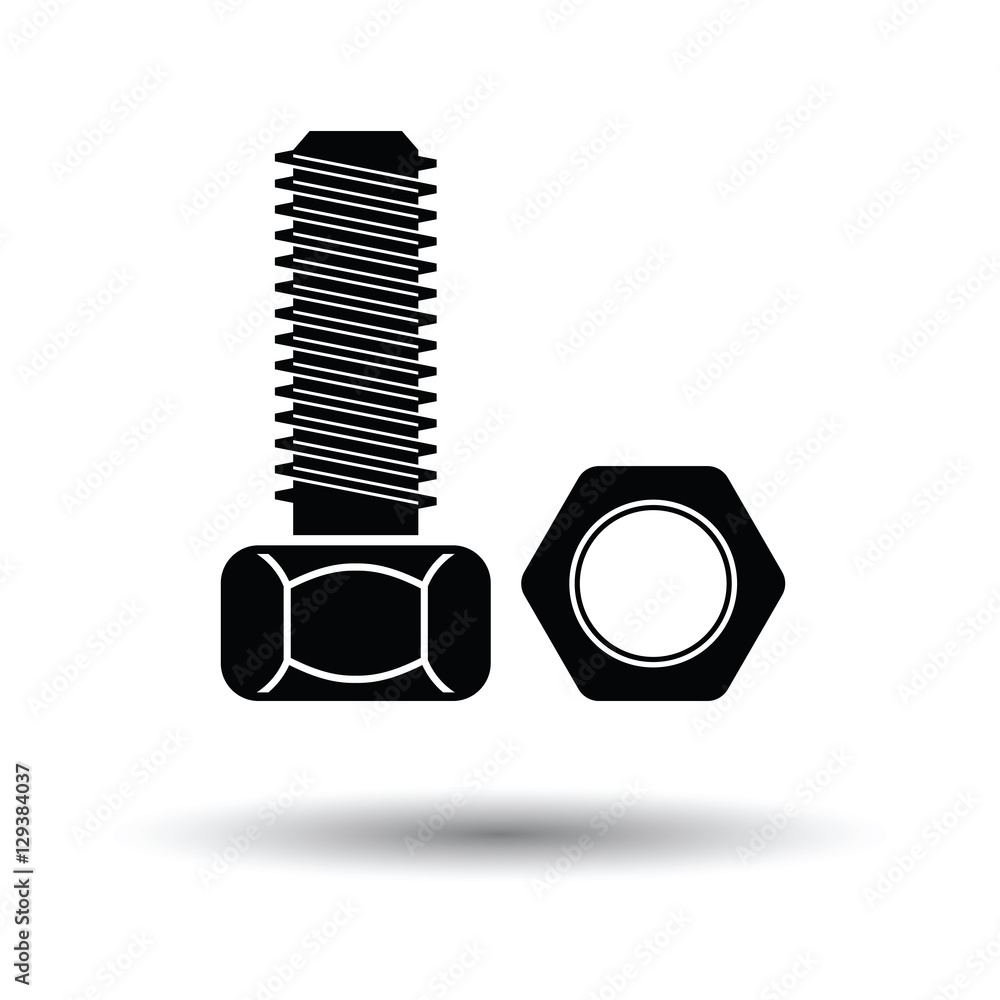 Icon of bolt and nut Stock Vector | Adobe Stock