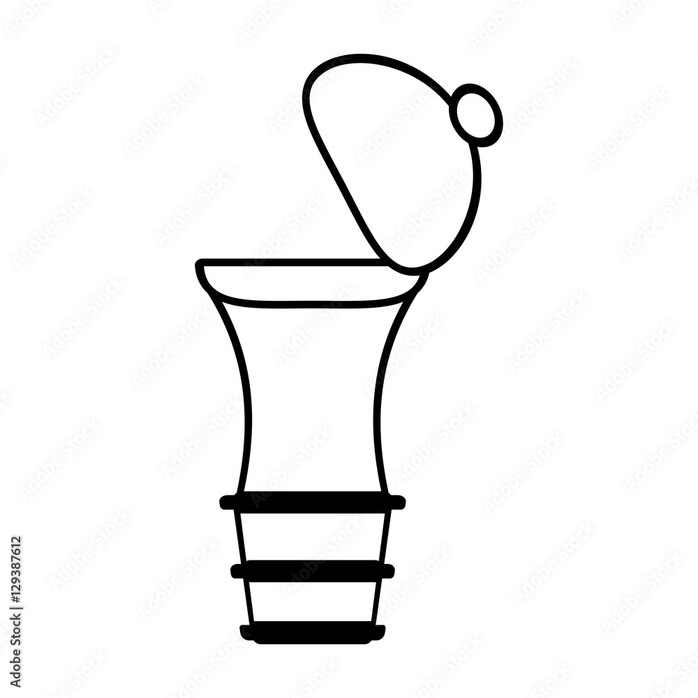 pepper mill shaker kitchen outline vector illustration eps 10 Stock ...