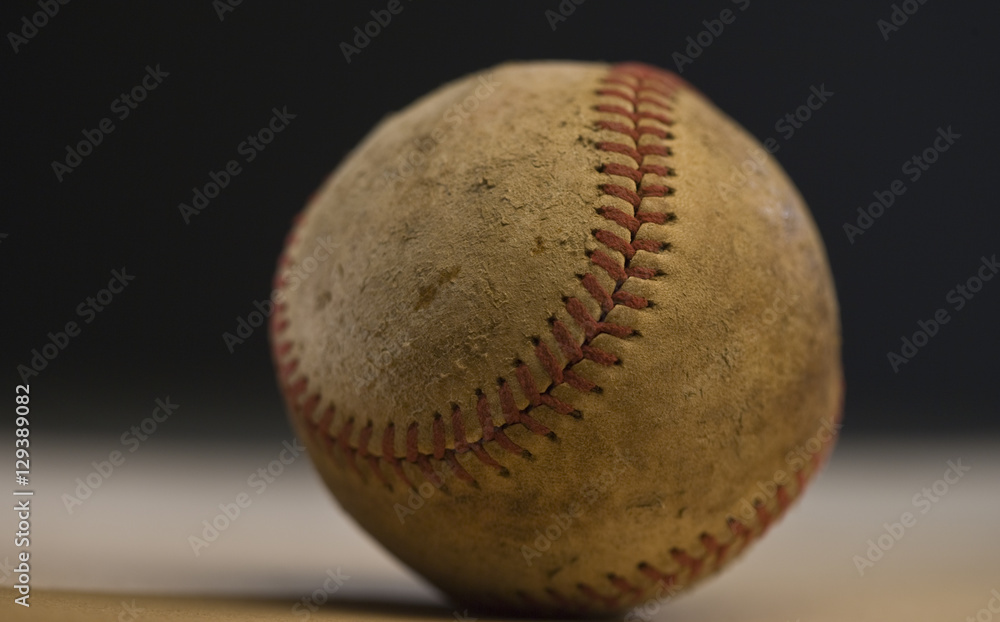 Beat up baseball Stock Photo | Adobe Stock