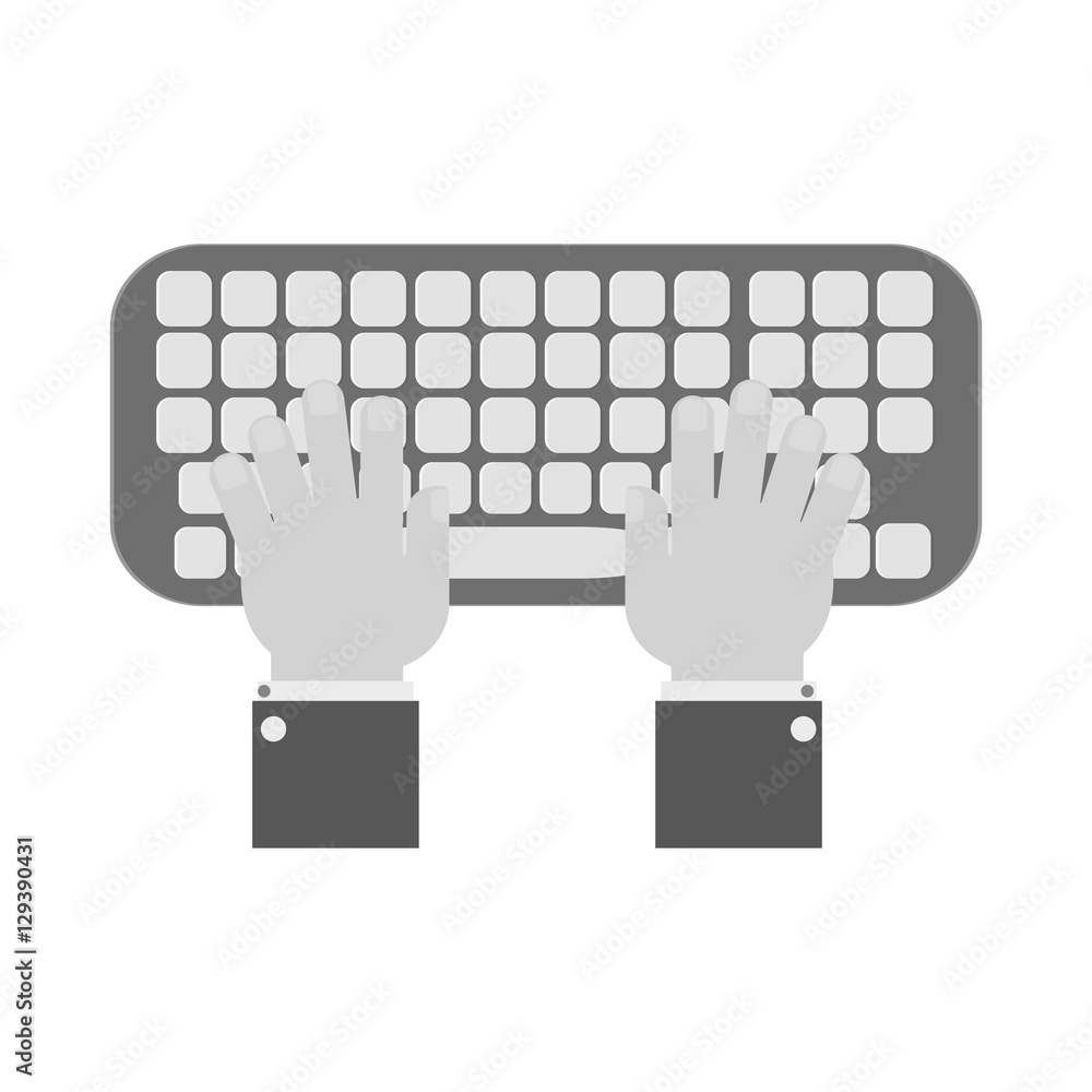 Human hand touch icon. Finger gesture palm and communication theme ...