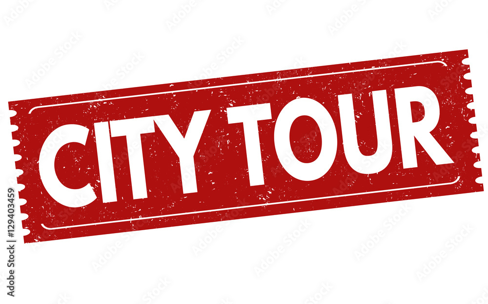 City tour sign or stamp Stock Vector | Adobe Stock