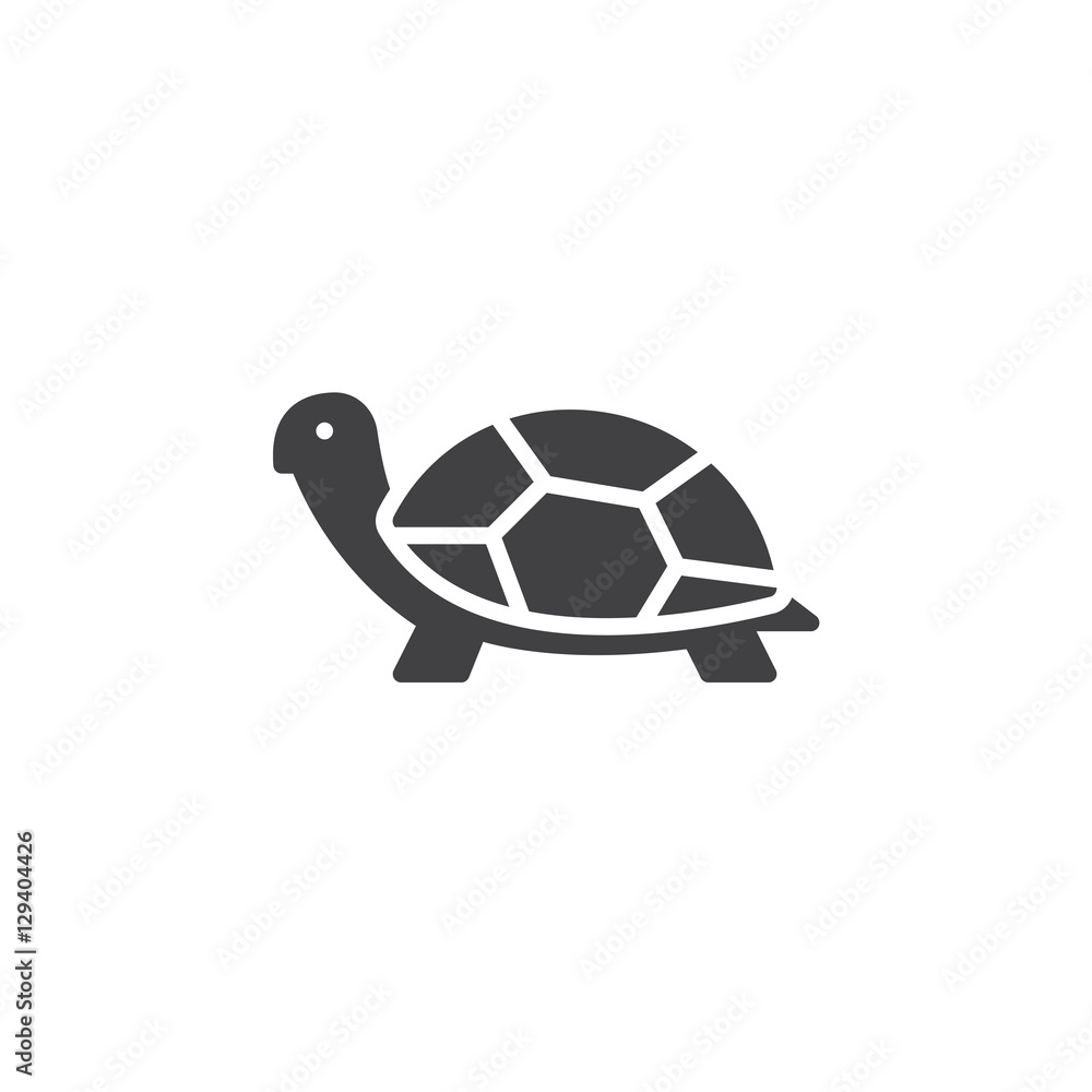 Turtle icon vector, filled flat sign, solid pictogram isolated on white ...