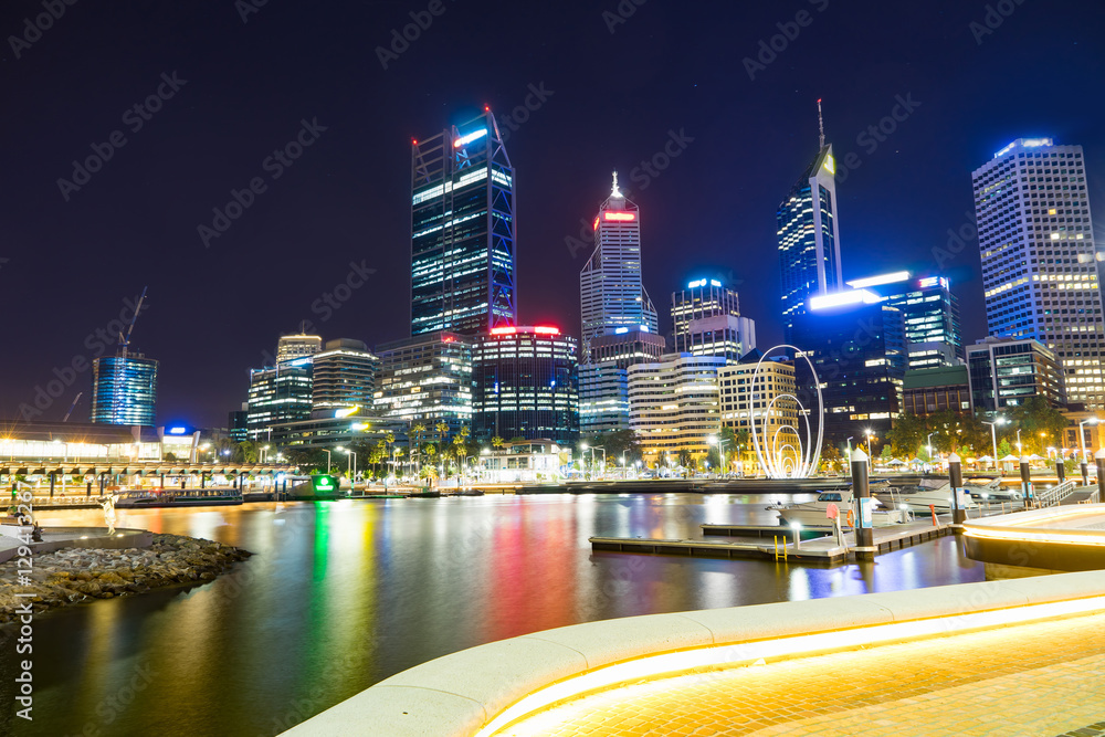 Office building background in Elizabeth Quay-Perth, London ,capital of ...