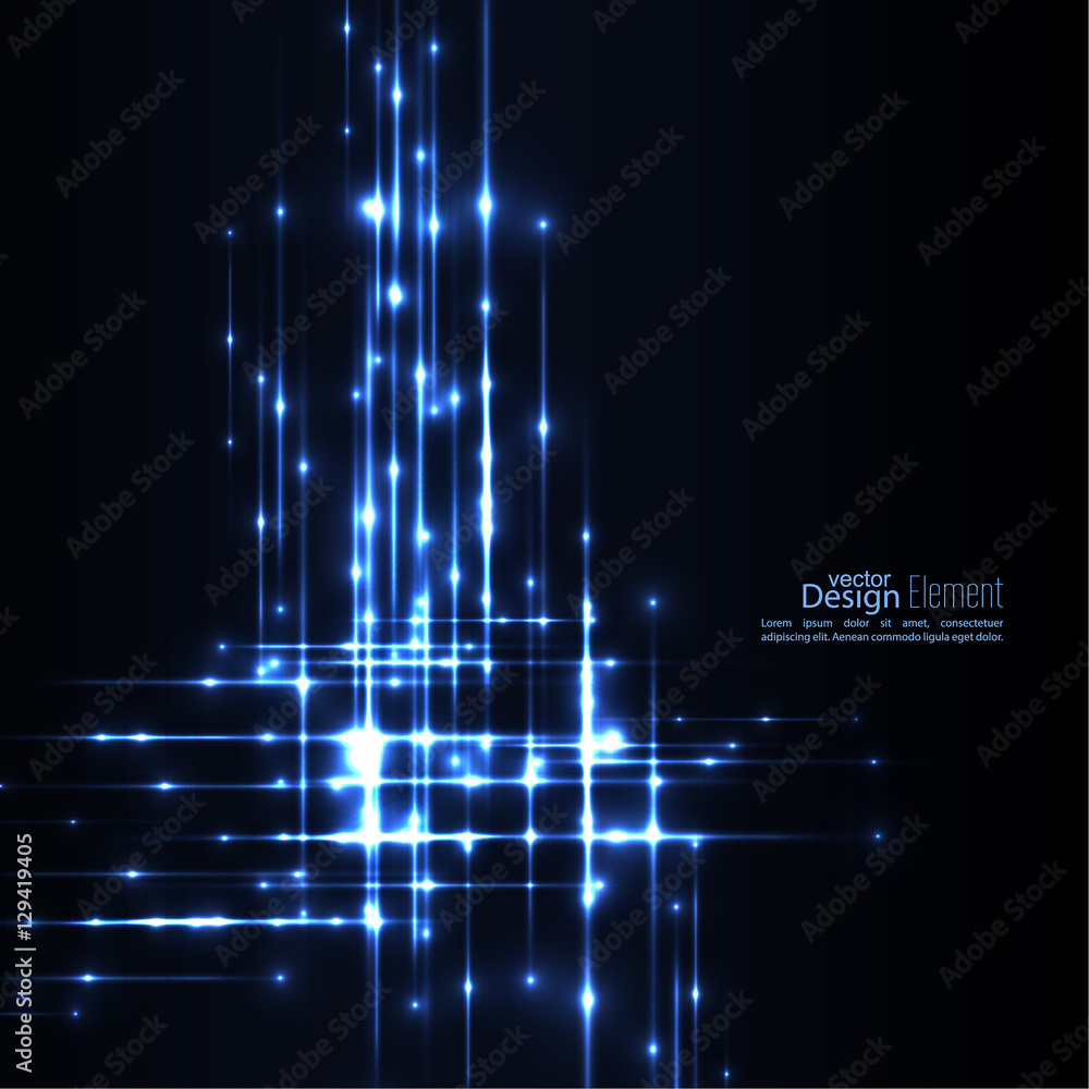 Abstract background with glowing rays Stock Vector | Adobe Stock