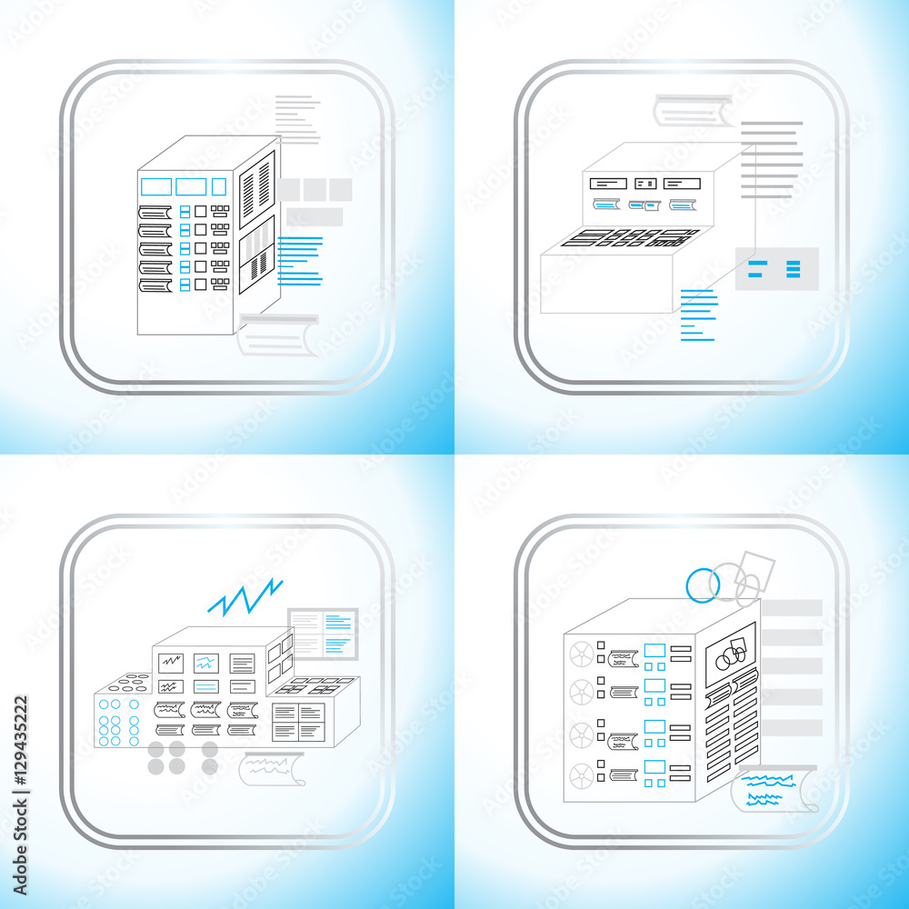 Vettoriale Stock production control panel, vector illustration, for the ...