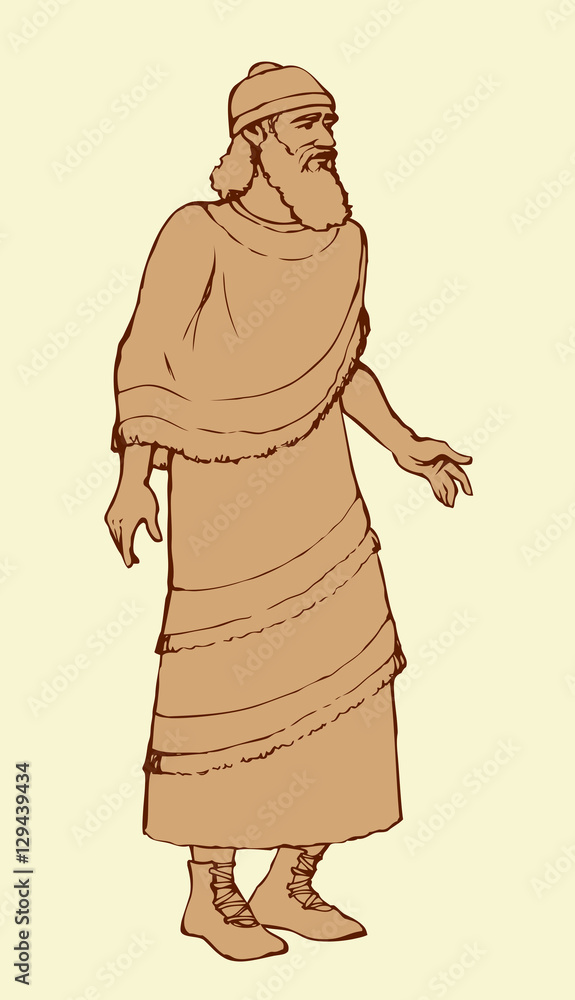 Assyrian, vector illustration Stock Vector | Adobe Stock