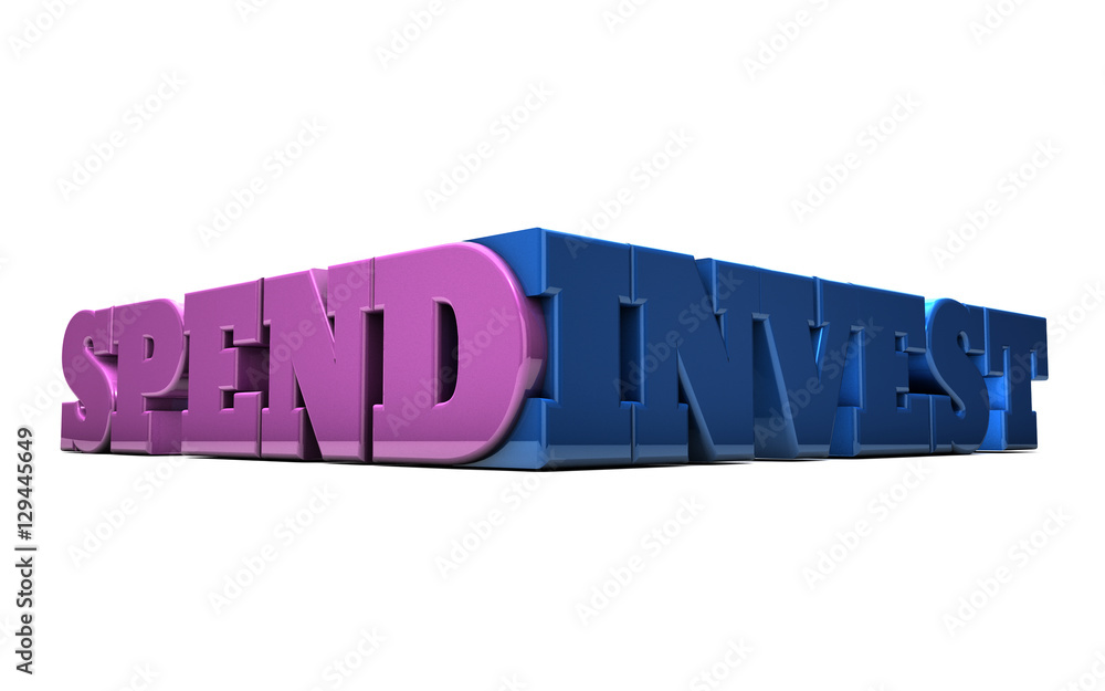 Spend or Invest - Money Issues Stock Illustration | Adobe Stock