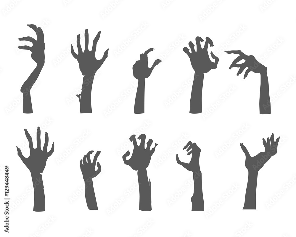 Hand Reaching Out Of Ground Drawing