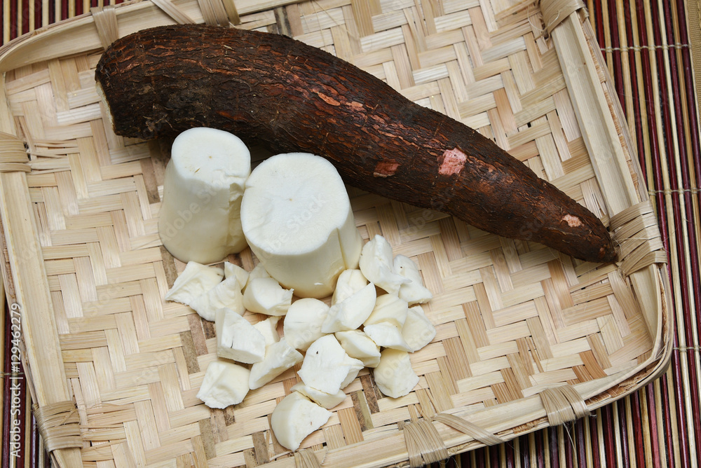 Tapioca or cassava root from Kerala India Stock Photo | Adobe Stock