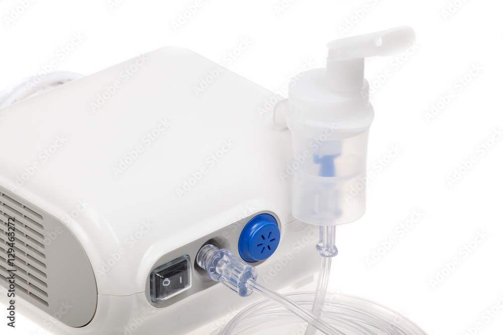 Medical inhaler, nebulizer, isolated on white 스톡 사진 | Adobe Stock