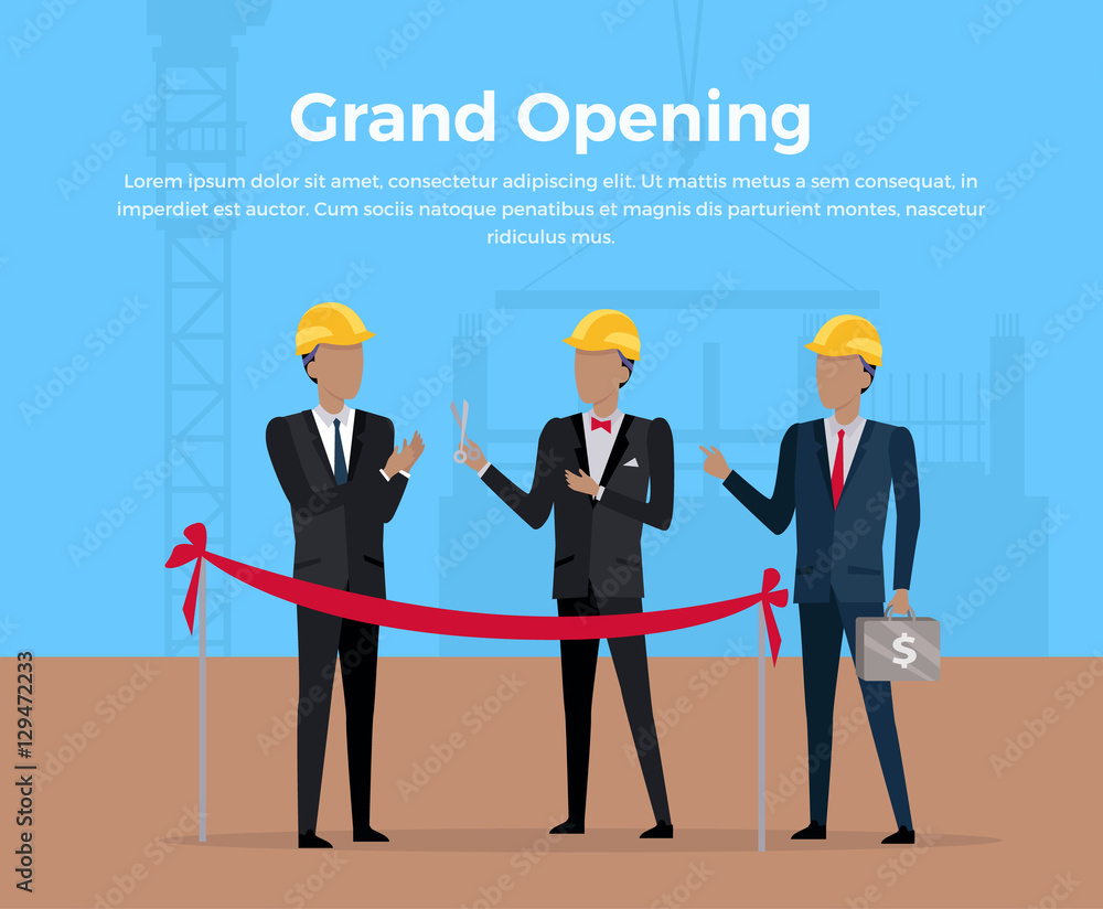 Grand Opening Concept Vector Illustration Stock Vector | Adobe Stock