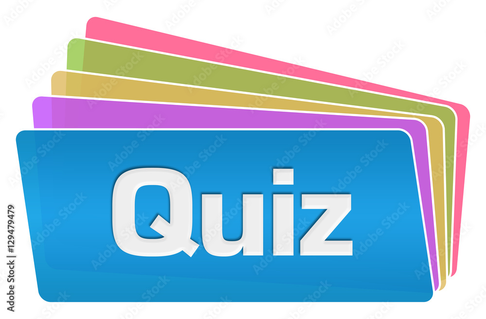 Quiz Colorful Stack Stock-Illustration | Adobe Stock