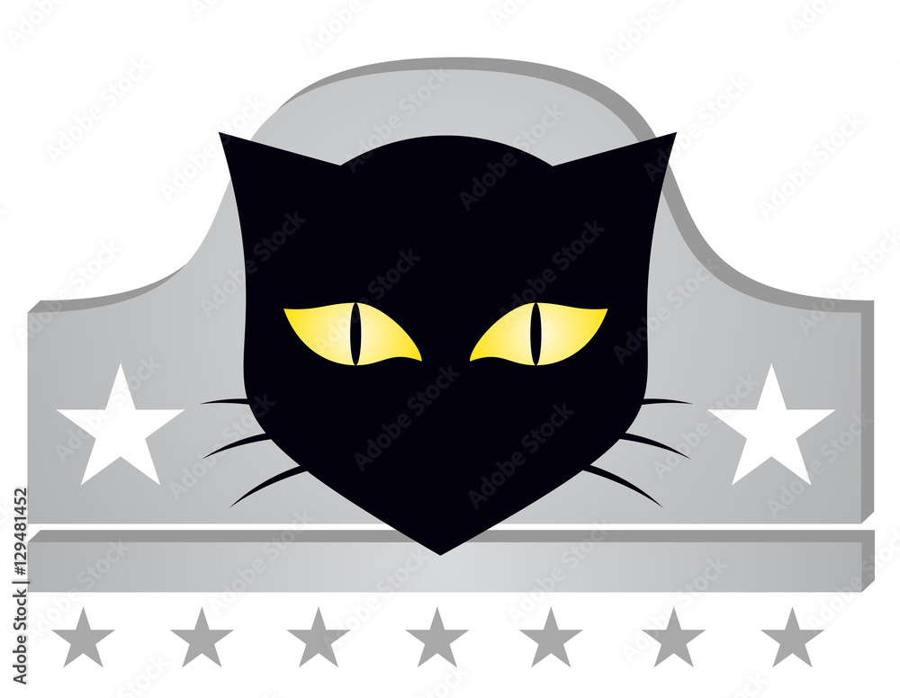 black cat face Stock Vector | Adobe Stock