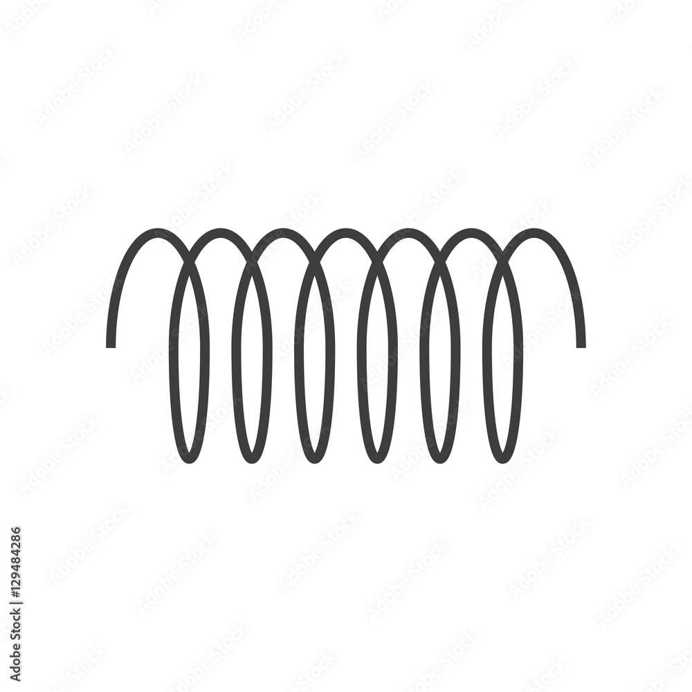 Spiral vector icon, swirl line outline simple style isolated on white ...