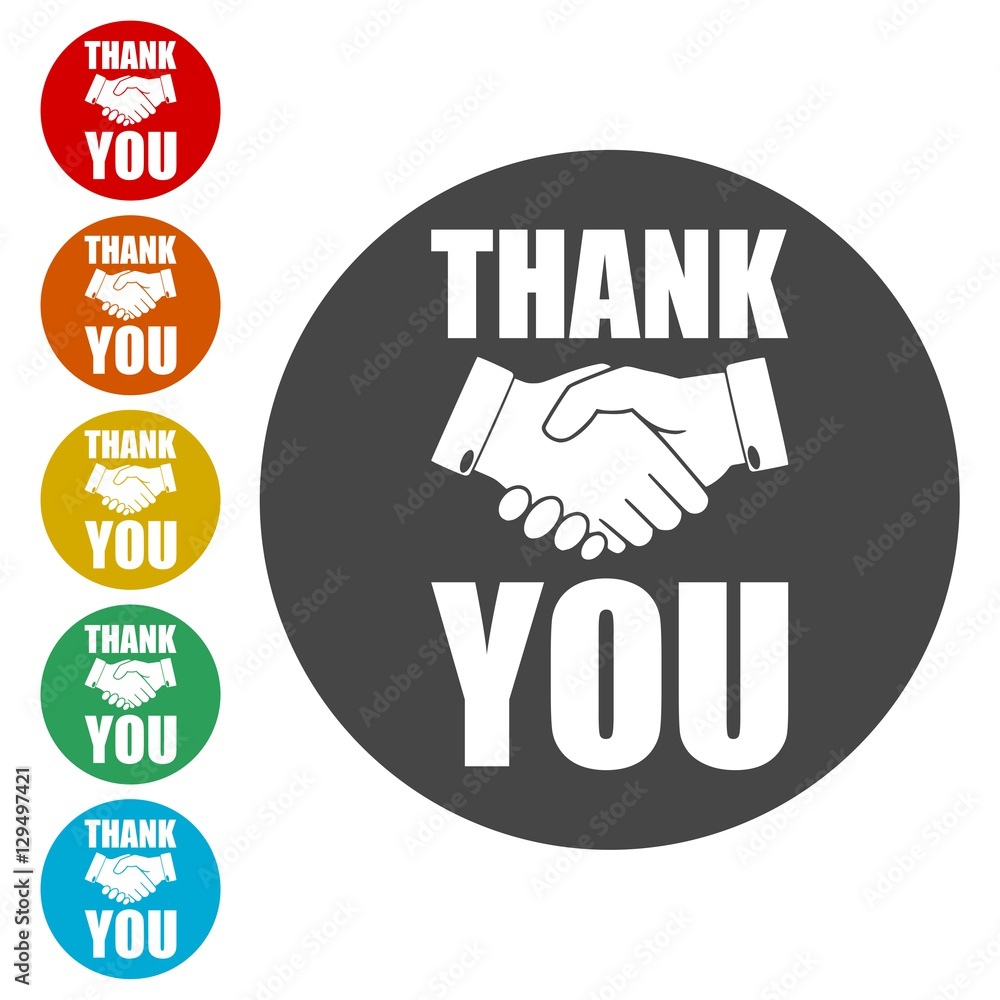 Thank you icon Stock Vector | Adobe Stock